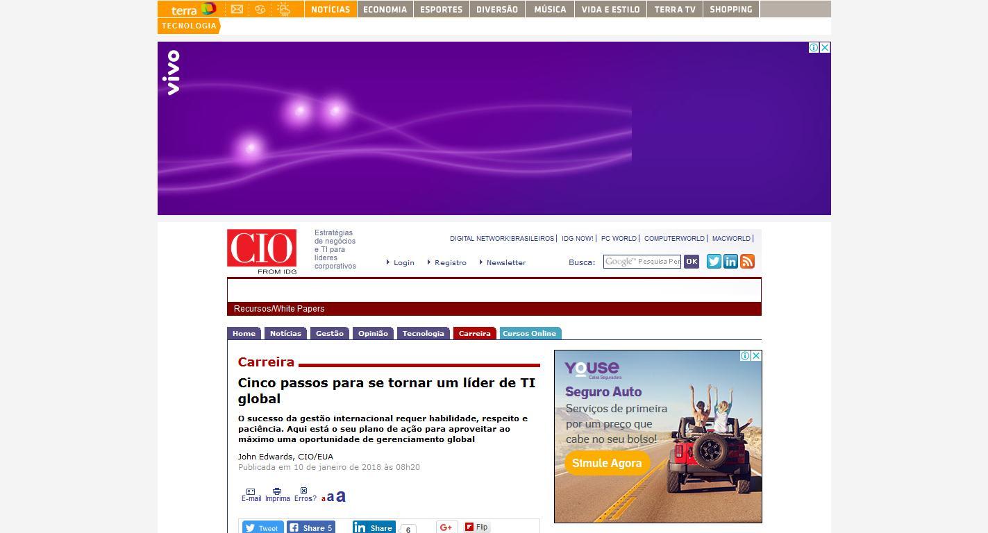 Cinco passos para se tornar um líder de TI global - TIRIO