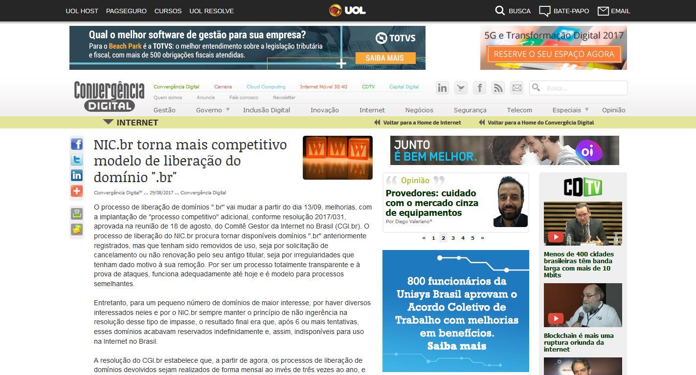 NIC.br torna domínio ".br" mais competitivo, a partir de setembro - TIRIO