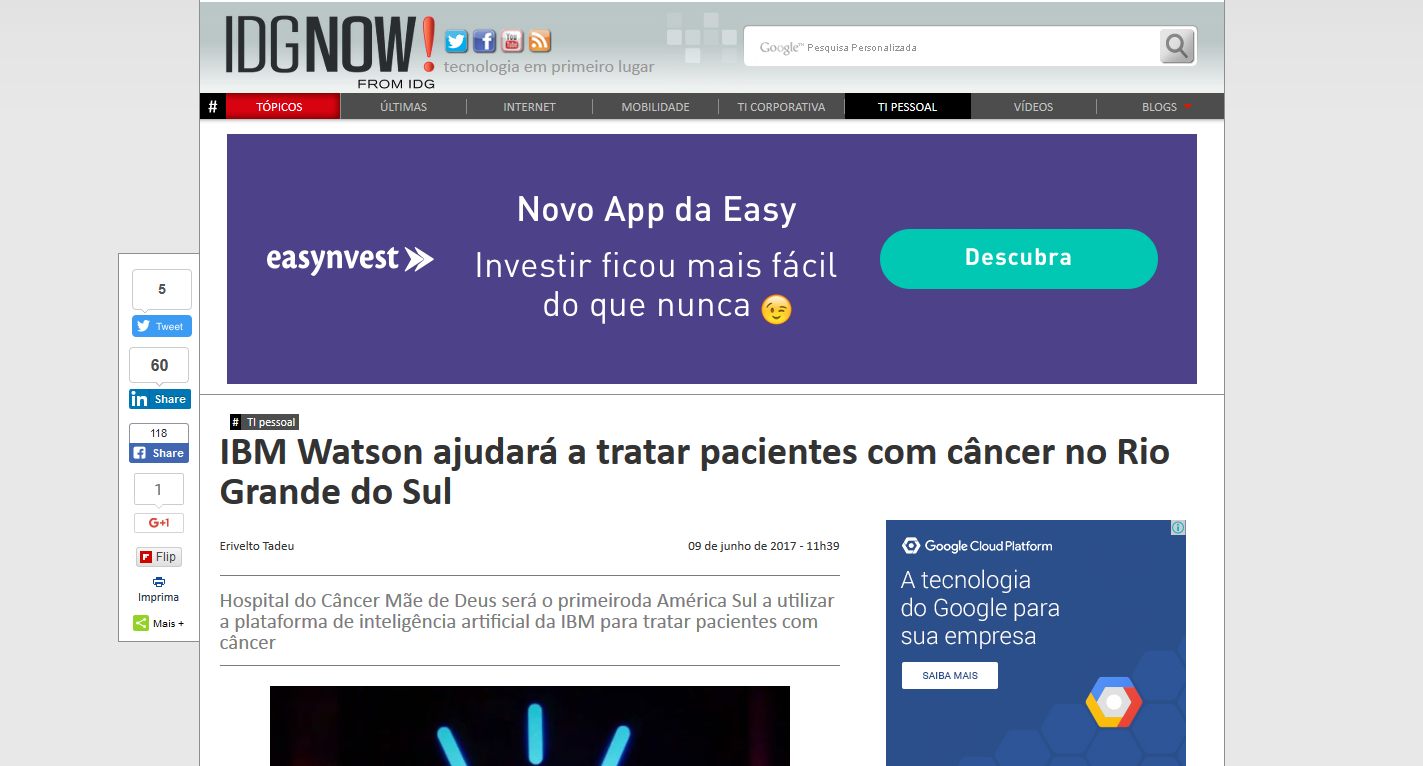 Hospital brasileiro será o primeiro da América do Sul a utilizar o IBM ...