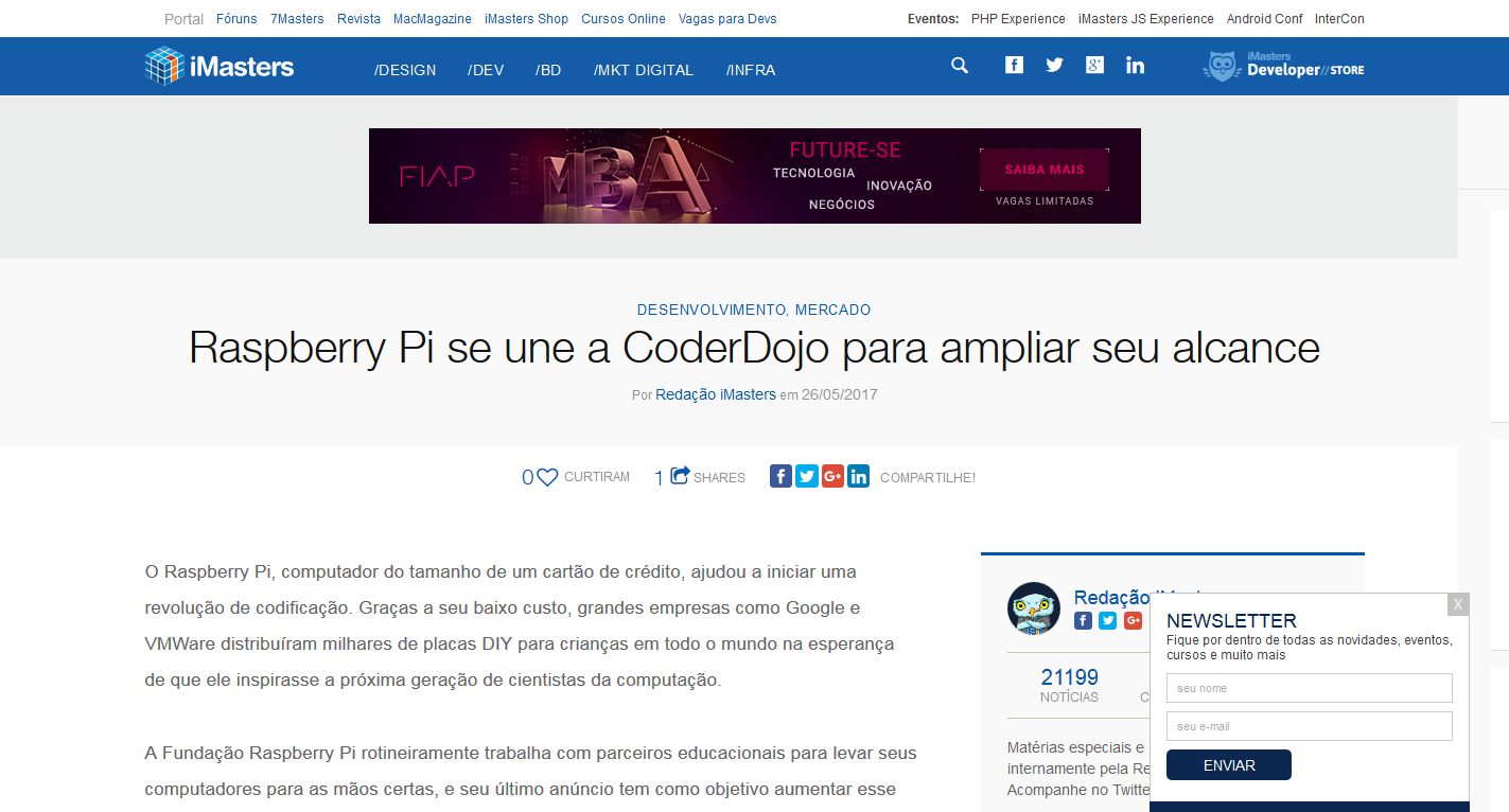Raspberry Pi e CoderDojo se unem para formar “maior organização de ...